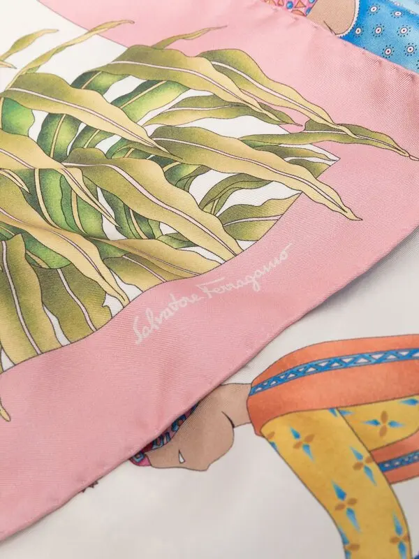FERRAGAMO Print Silk Scarf