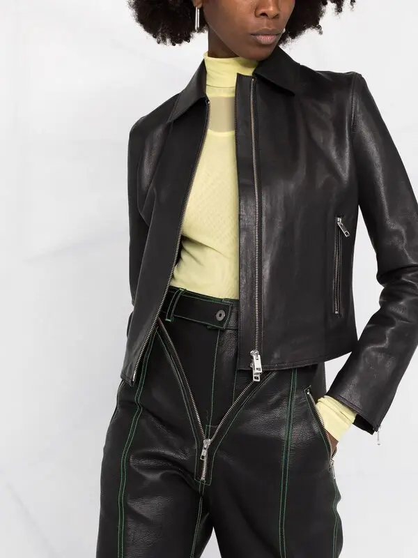 DIESEL® Zip-up Leather Jacket