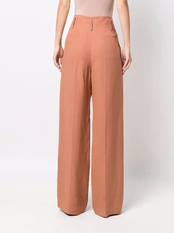 Brunello Cucinelli Chain Trim Wide-leg Trousers