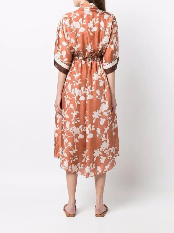 Brunello Cucinelli Floral-print Shirt Dress