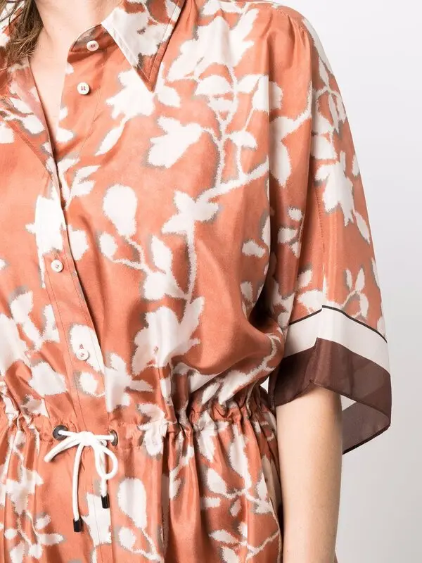 Brunello Cucinelli Floral-print Shirt Dress