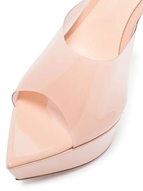 GIANVITO ROSSI Betty Pointed Platform Mules