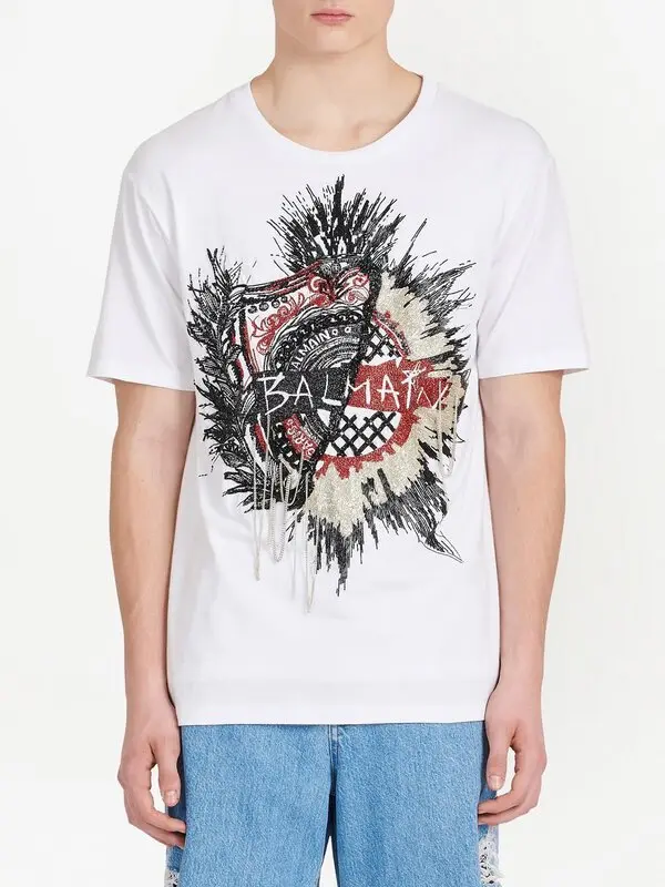 Balmain Embroidered Logo T-shirt