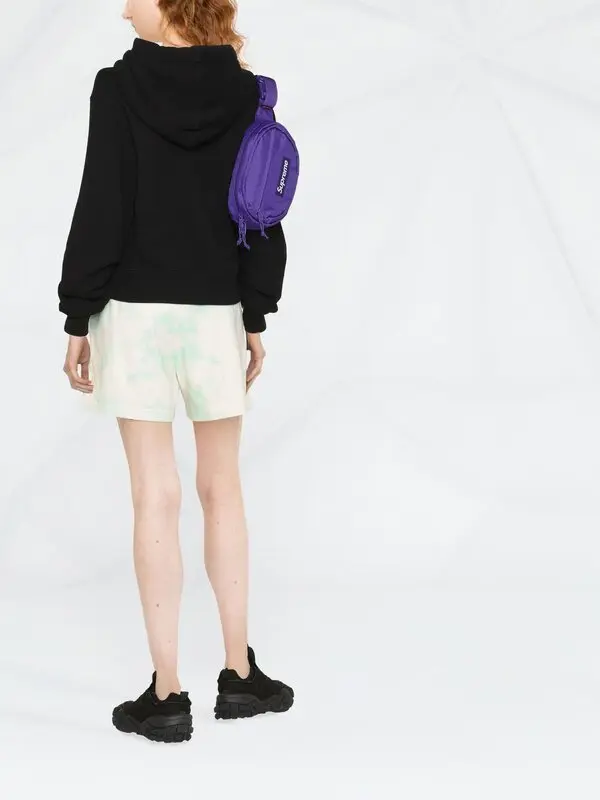 Palm Angels Bear Logo Cropped Hoodie - Black