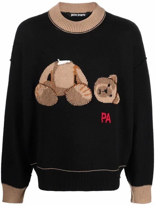 Palm Angels Bear Intarsia Jumper
