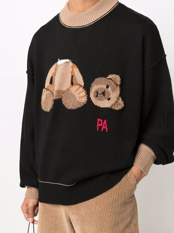 Palm Angels Bear Intarsia Jumper