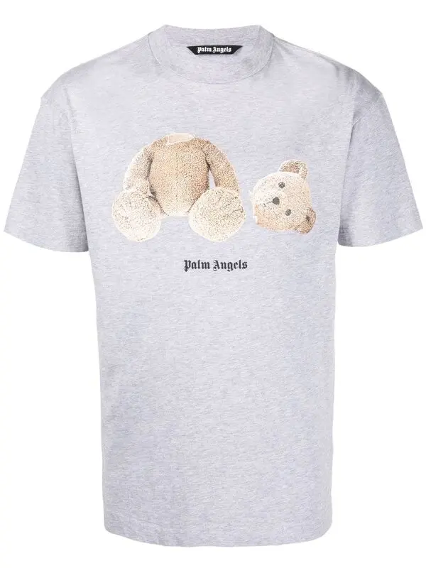Palm Angels Bear-print T-shirt - Grey