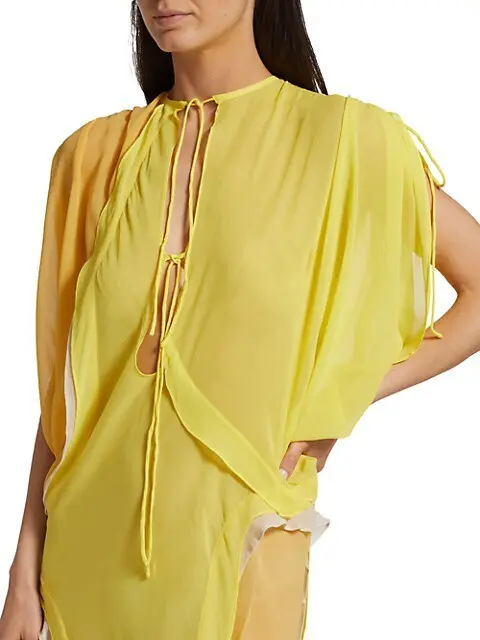 Christopher Esber Silk Draped Dress Size