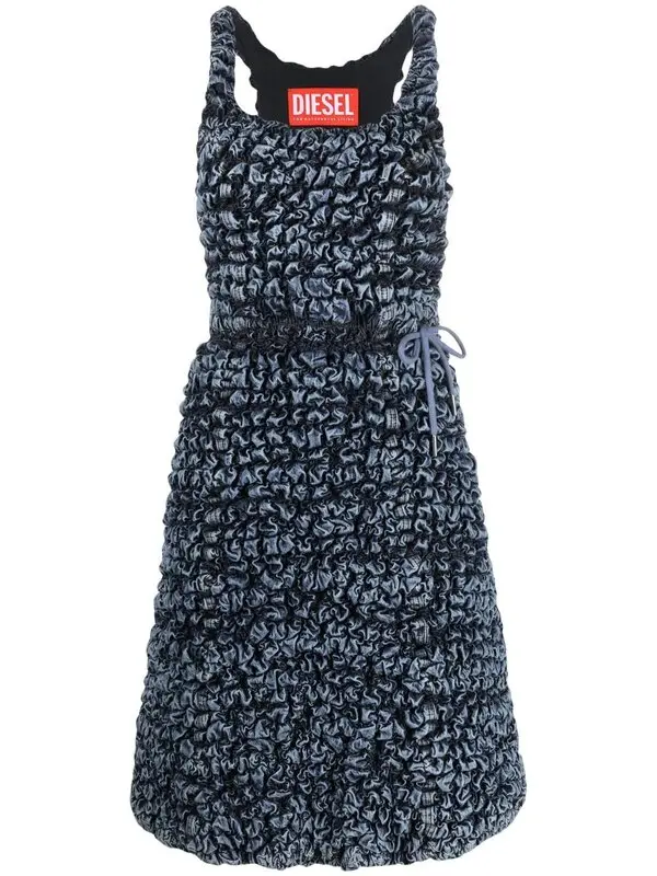 DIESEL® Sleeveless Square Neck Textured Dress