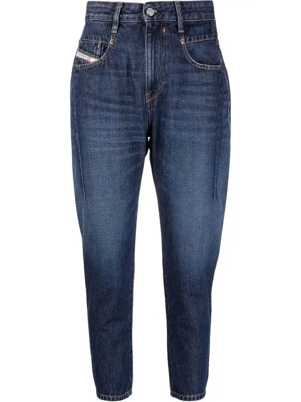 DIESEL® Fayza Cropped Boyfriend Jeans - Blue