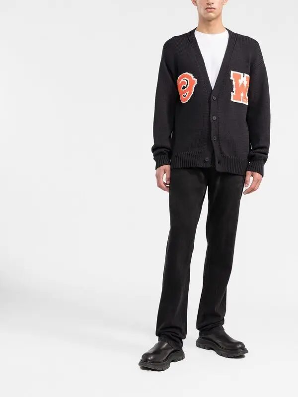 Off-White Logo-intarsia Cardigan