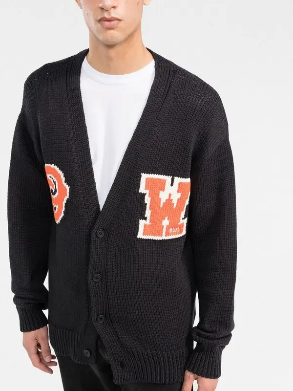 Off-White Logo-intarsia Cardigan