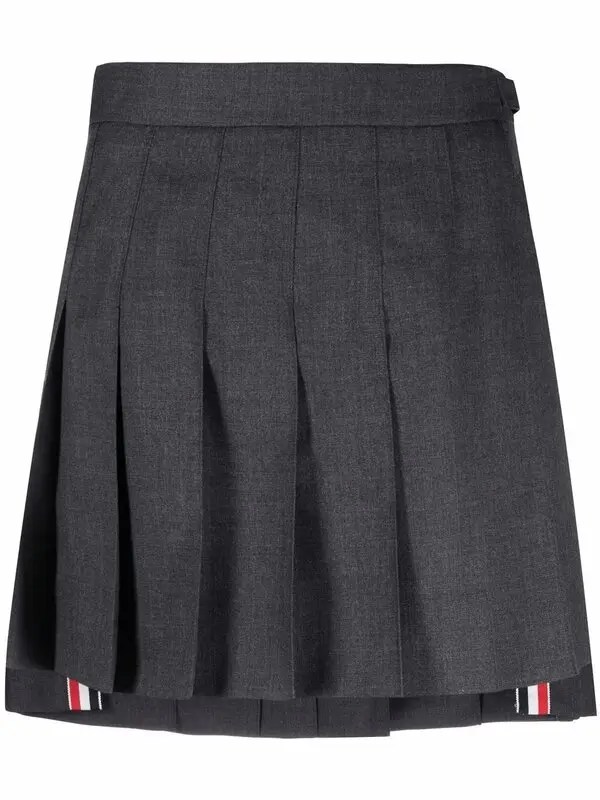 Thom Browne Super 120's Twill Pleated Mini Skirt - Grey