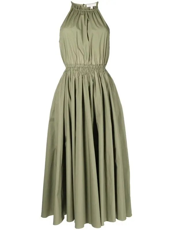 Michael Kors Gathered Halterneck Midi-dress
