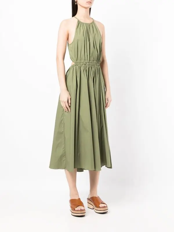 Michael Kors Gathered Halterneck Midi-dress