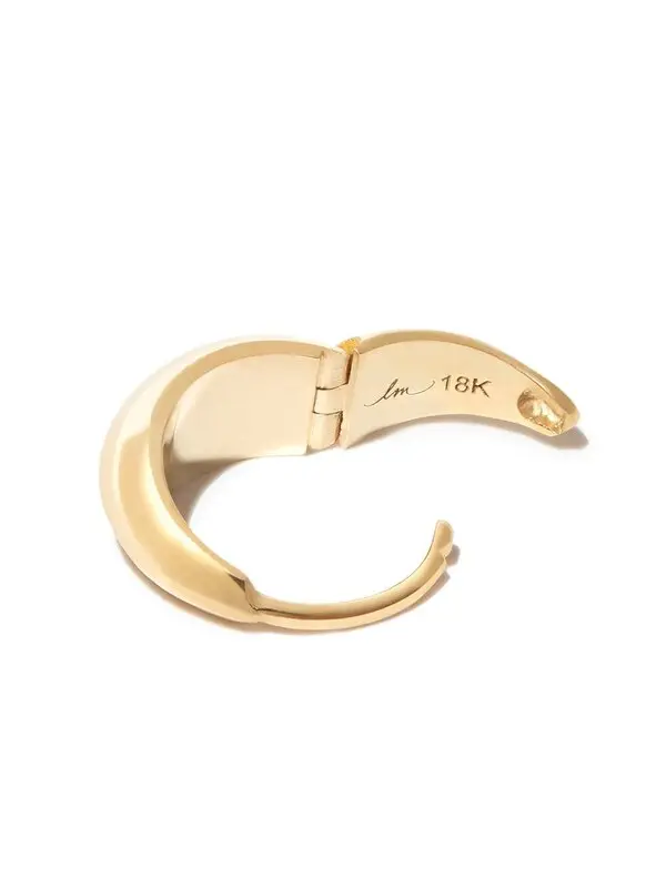 Lizzie Mandler 18kt Yellow Crescent Hoop Earring