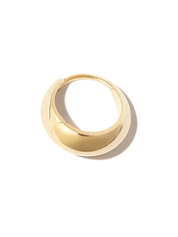 Lizzie Mandler 18kt Yellow Crescent Hoop Earring
