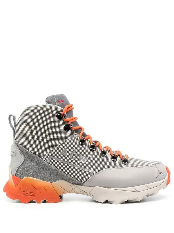 A-COLD-WALL* Logo-print Mesh High-top Sneakers - Grey