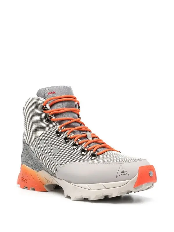 A-COLD-WALL* Logo-print Mesh High-top Sneakers - Grey