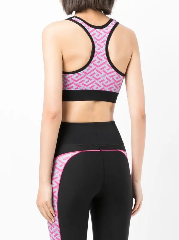 Versace La Greca Logo-print Bralette