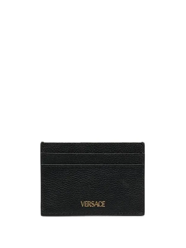 Versace La Medusa Leather Cardholder - Black