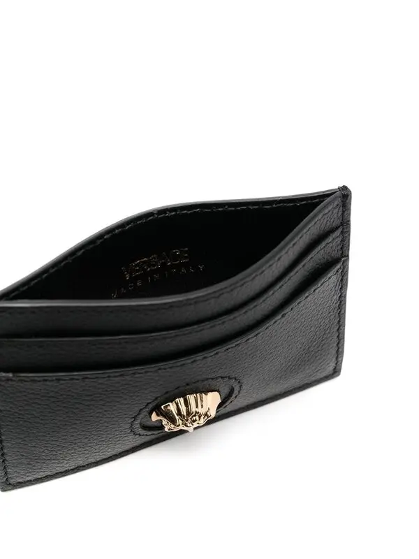 Versace La Medusa Leather Cardholder - Black