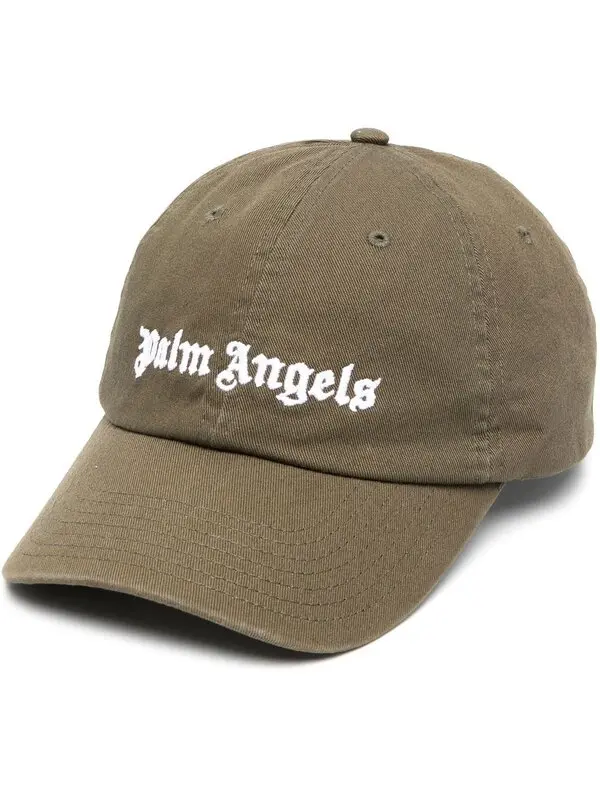 Palm Angels Logo-embroidered Baseball Cap - Green