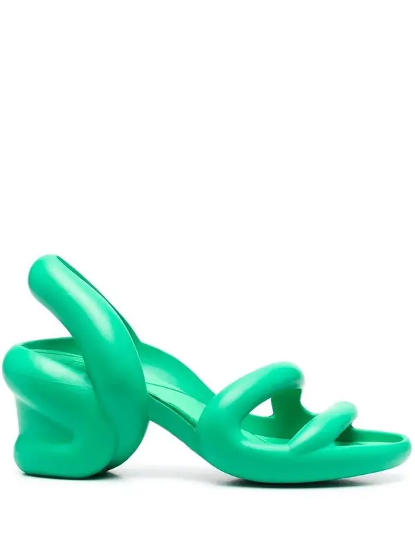 Camper Kobarah Mid-heeled Slides - Green