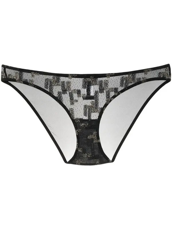 ERES Semi-sheer Design Briefs - Black