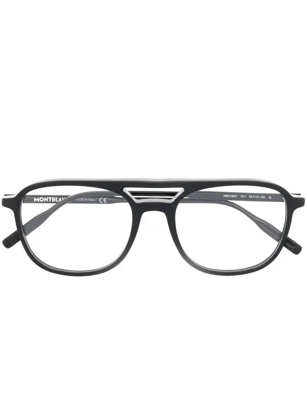Montblanc Double-bridge Oversized Glasses - Black
