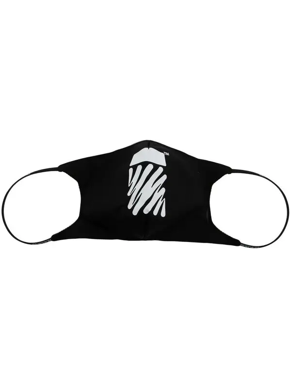 Off-White Diag-stripe Print Face Mask - Black