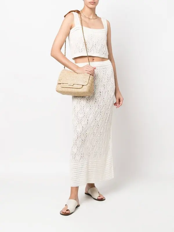 Le Kasha Amon Crochet-knit Maxi Skirt