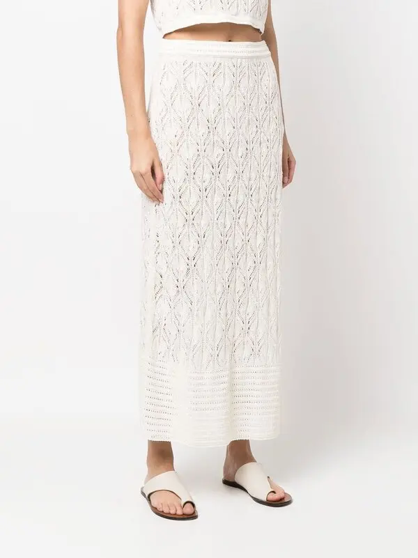 Le Kasha Amon Crochet-knit Maxi Skirt
