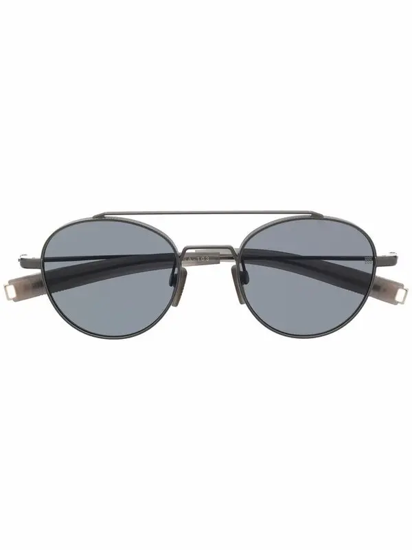 Dita Round Frame Sunglasses - Silver