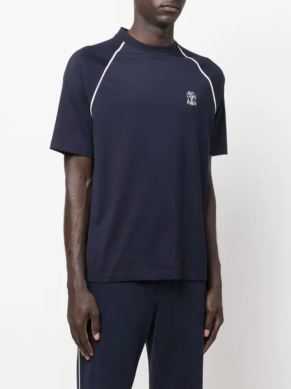 Brunello Cucinelli Embroidered-logo T-shirt