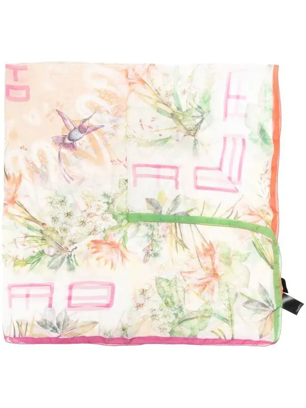 Etro Floral-print Scarf - Orange