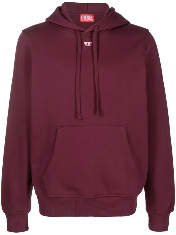 DIESEL® S-ginn-hood-d Logo-appliqué Hoodie - Neutrals