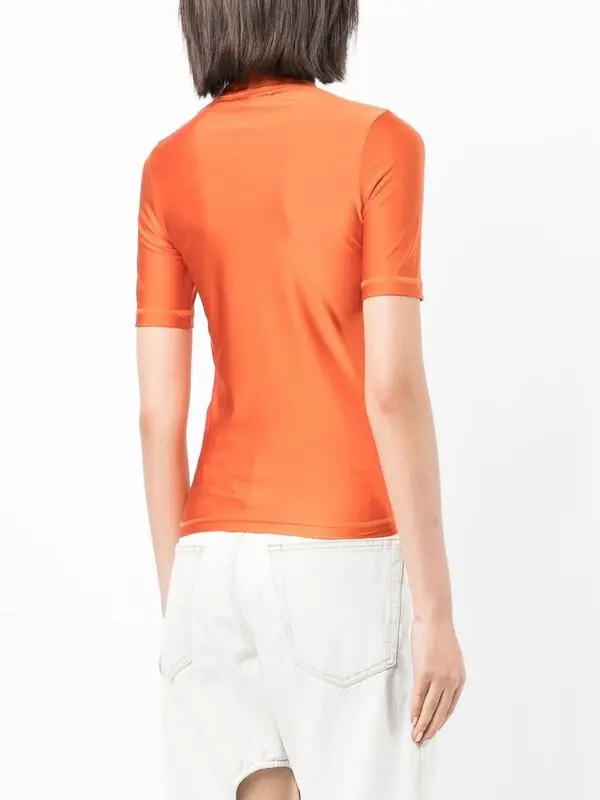 Coperni Logo-print Mock-neck T-shirt