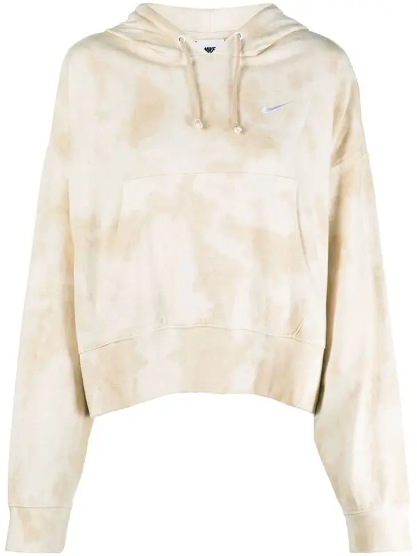 Nike Washed Tie-dye Cotton Hoodie