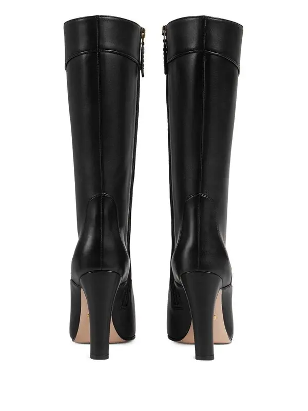 Gucci Pointed-toe Knee-high Boots