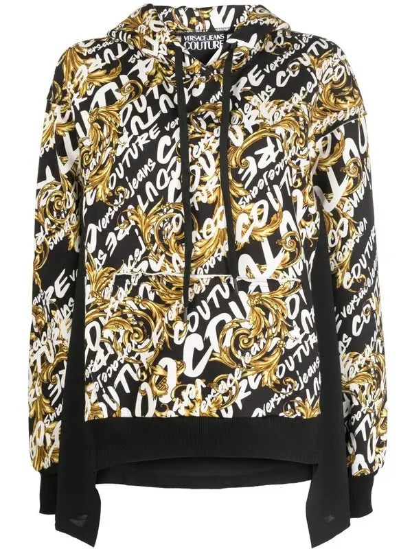 Versace Garland Logo Hoodie - Black