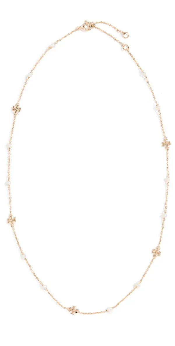 Tory Burch Kira Pearl Delicate Necklace - Tory Gold/pearl