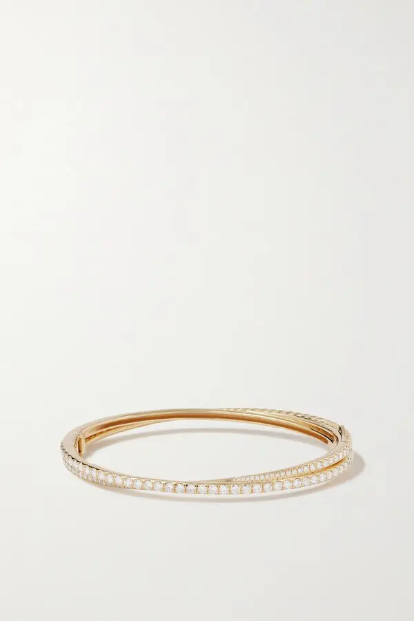 David Yurman Crossover 18-karat Diamond Bracelet - Gold