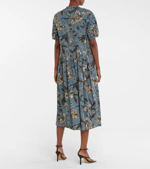 Max Mara Agave Floral Midi Dress