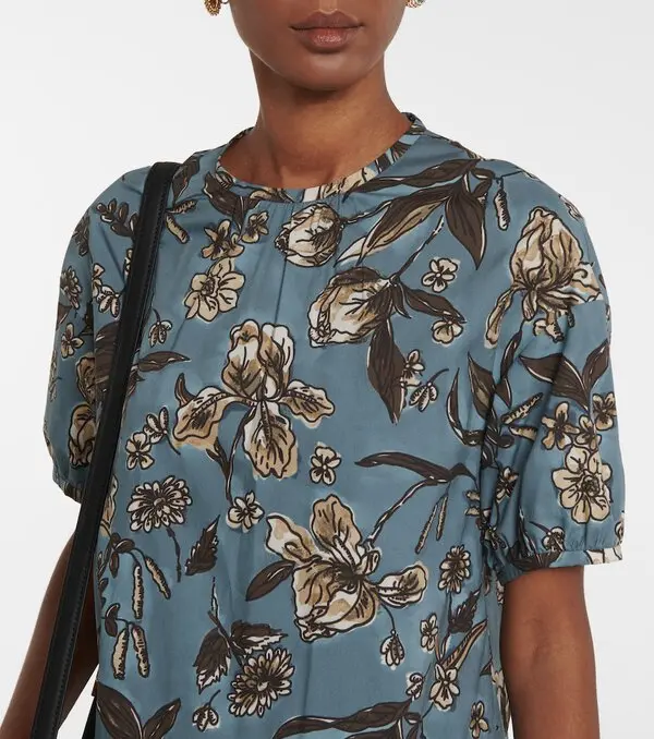 Max Mara Agave Floral Midi Dress