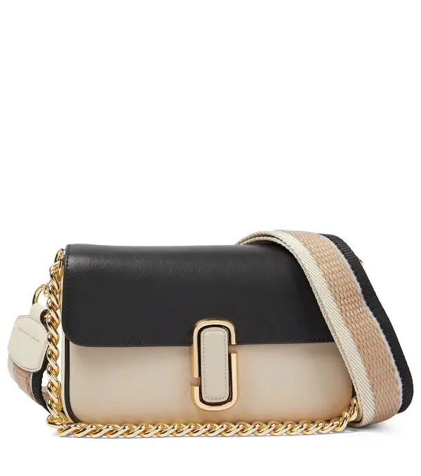 Marc Jacobs J Marc Leather Shoulder Bag - Beige
