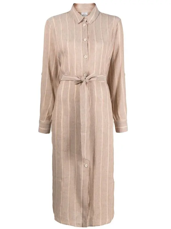 Woolrich Striped Shirt Dress - Neutrals