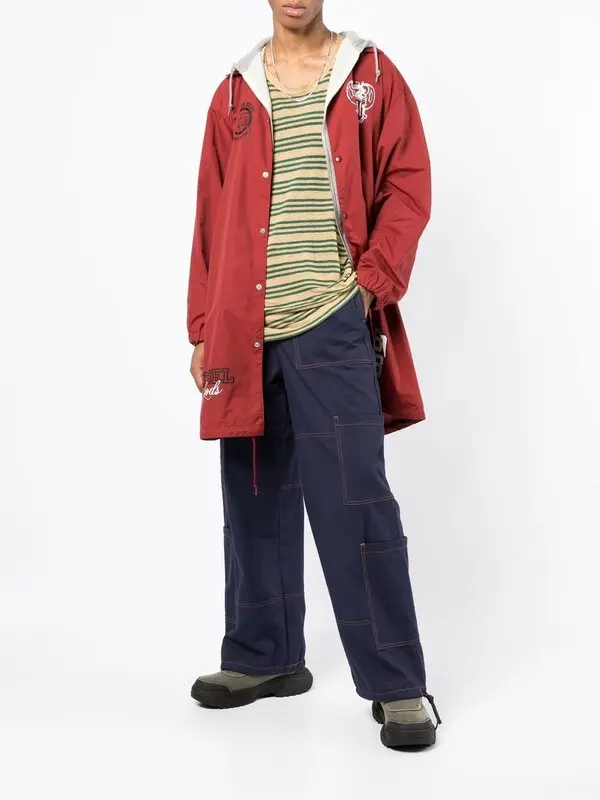 UNDERCOVERISM Logo-print Hooded Coat - Red