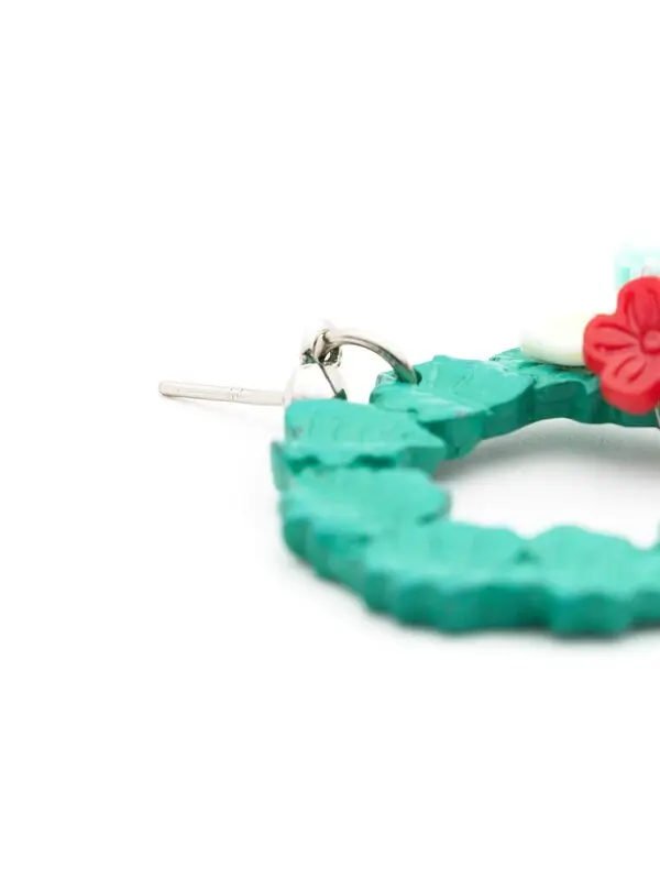 AMIR SLAMA Floral-appliqué Asymmetric Earrings
