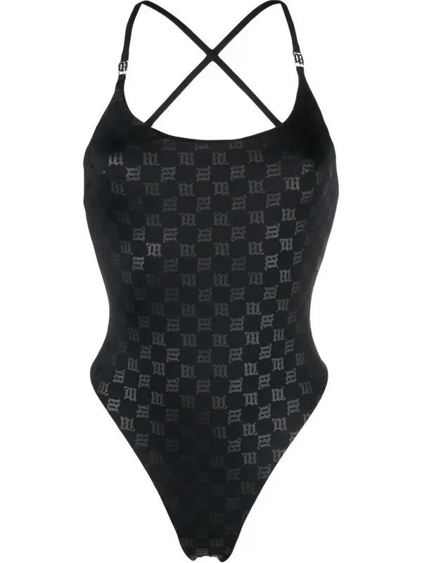 MISBHV Monogram One-piece Swimsuit - Black